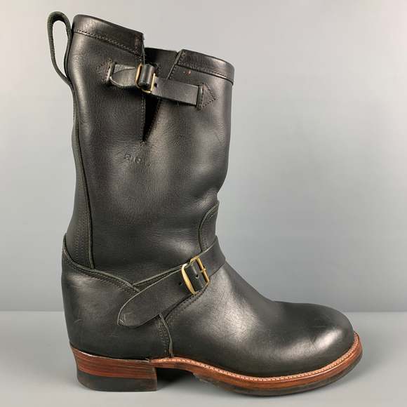RRL by RALPH LAUREN | Shoes | Rrl By Ralph Lauren Black Leather Biker ...